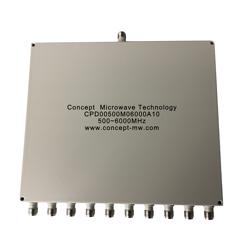 High Quality 10 Way SMA Wilkinson Power Divider From 500MHz-6000MHz Factory and Manufacturer ...