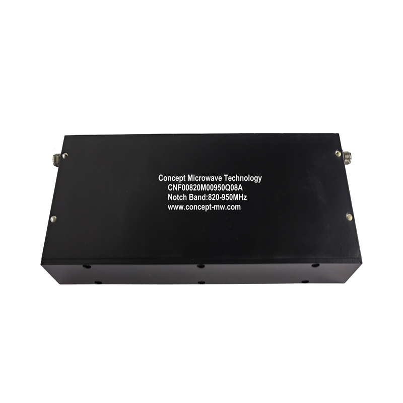 High Quality Cavity Notch Filter with 60dB Rejection from 820MHz-950MHz ...