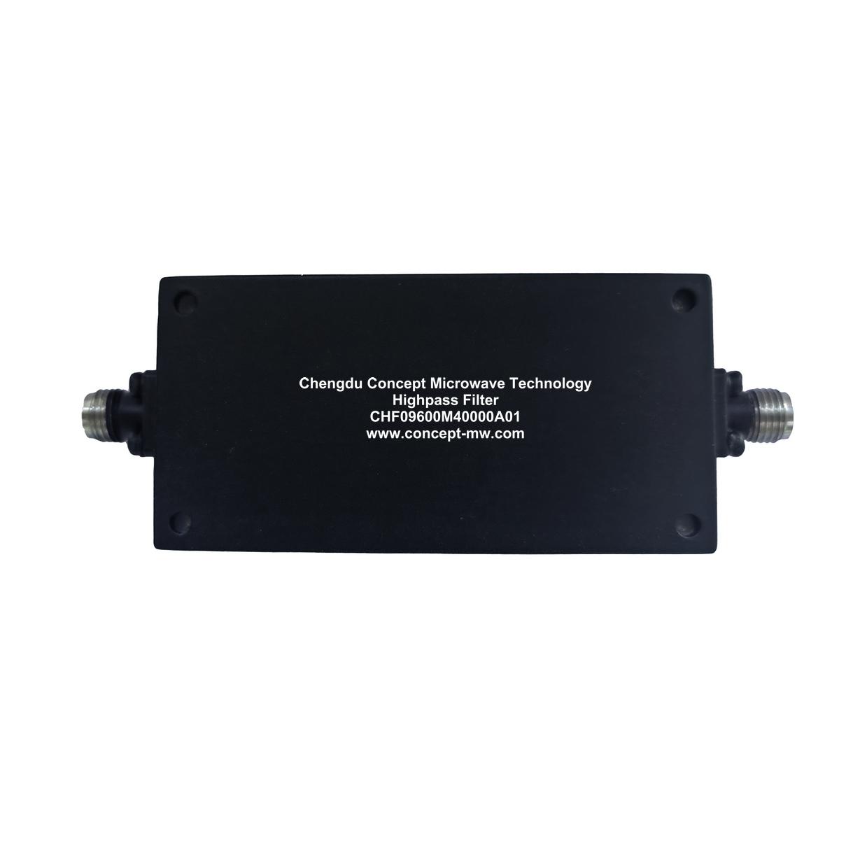 High Quality RF 2.92mm Highpass Filter Operating From 9600-40000MHz ...