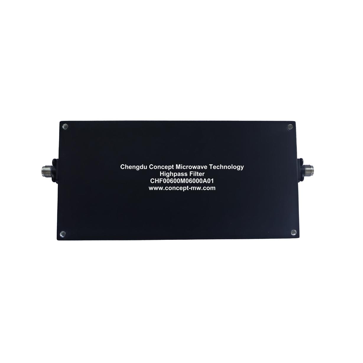 High Quality RF SMA Highpass Filter Operating From 600-6000MHz Factory ...