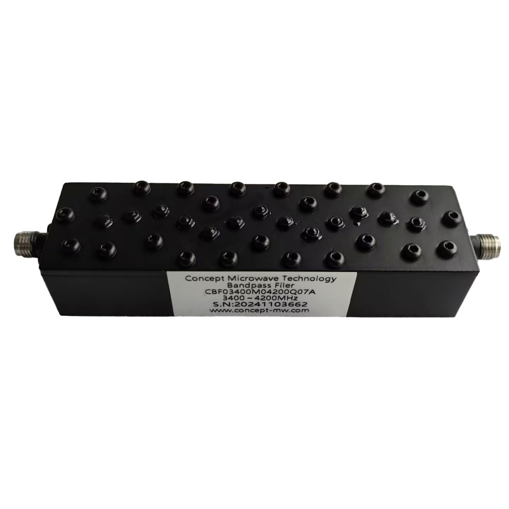 High Quality S Band Cavity Bandpass Filter with Passband from 3400MHz ...